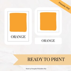 Flashcards Colors for Teaching Montessori Flashcards Pre-school Cards ...