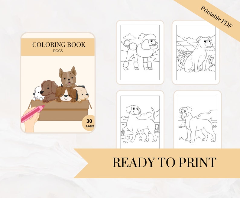 Coloring Book Dogs Color Pages for Toddlers Puppy Coloring Book Dog ...