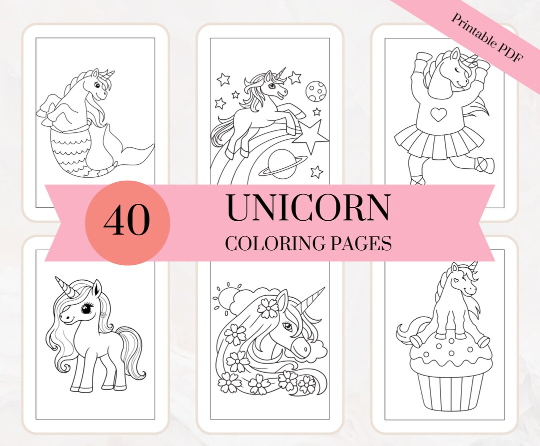 Coloring Book Unicorns Color Pages for Girls Unicorn Coloring Book With ...
