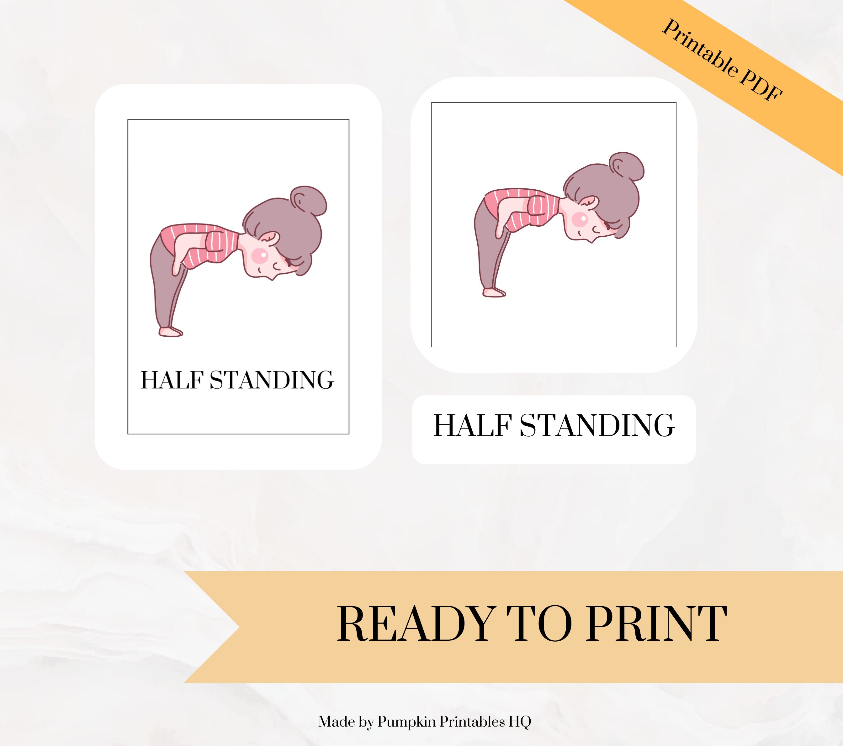 12 Yoga Poses Cards Yoga Poses Flashcards Montessori - Etsy