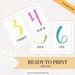 Number Flashcards 1-10 Montessori Flashcards Pre-school Counting Cards ...