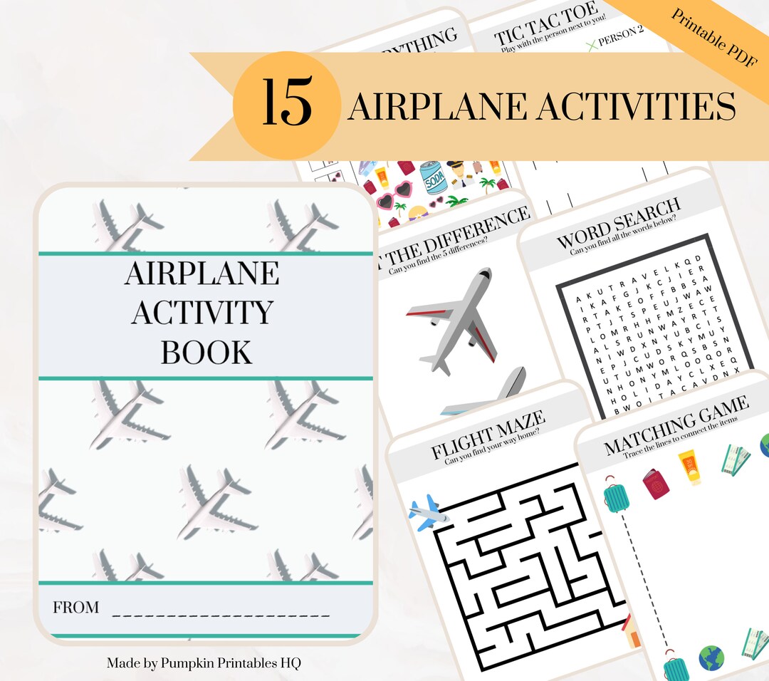 Games Airplane for Kids Activities on Holiday Book for Traveling With ...