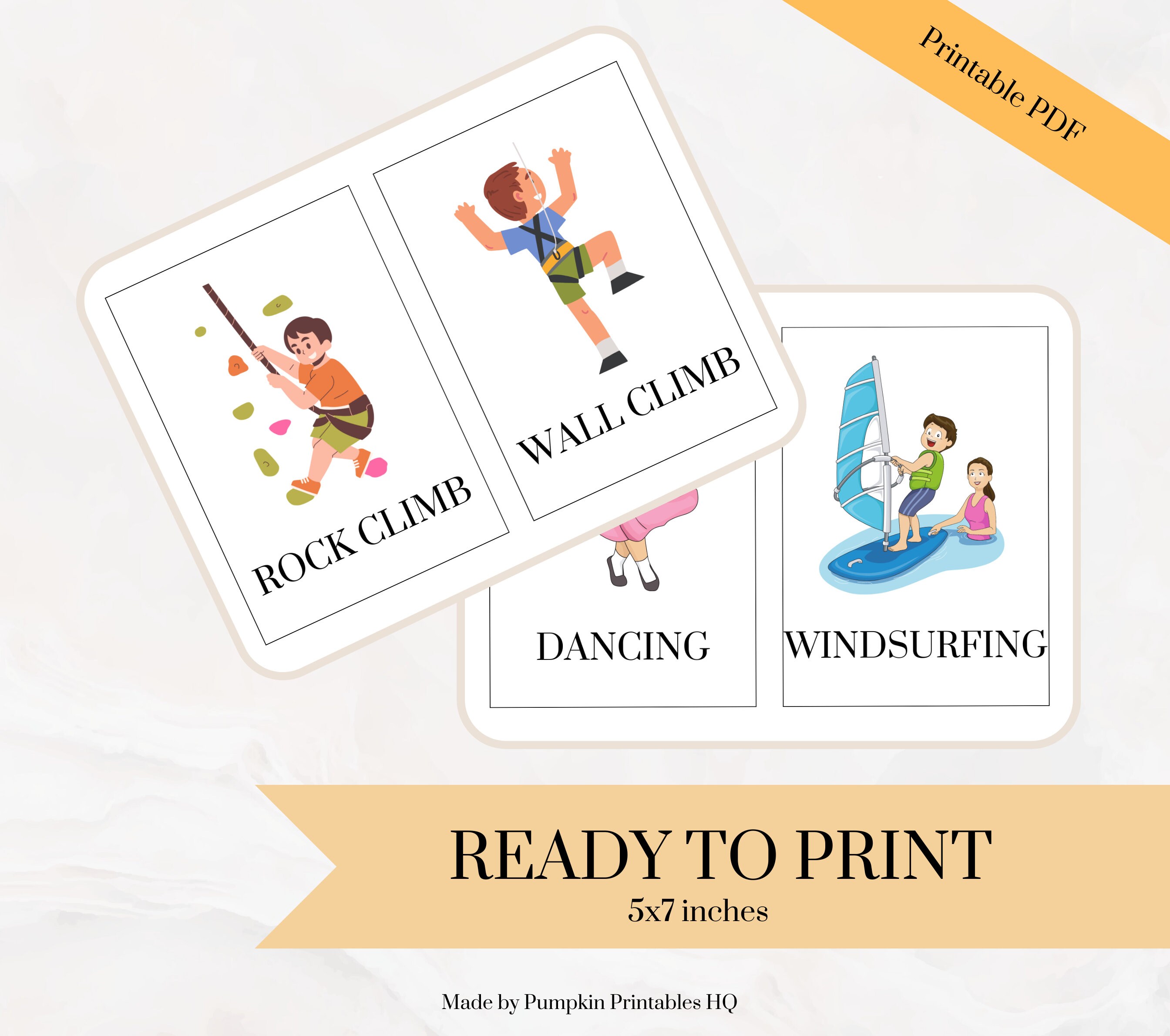 Flashcards Sports Montessori Flashcards to Learn Sports Pre-school ...