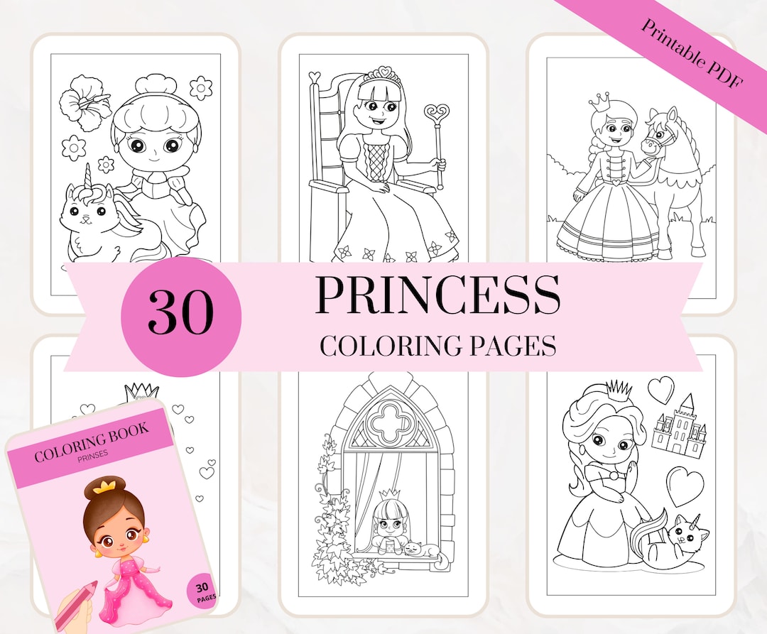 Coloring Book Princess Color Pages for Toddlers Princess Coloring Book ...