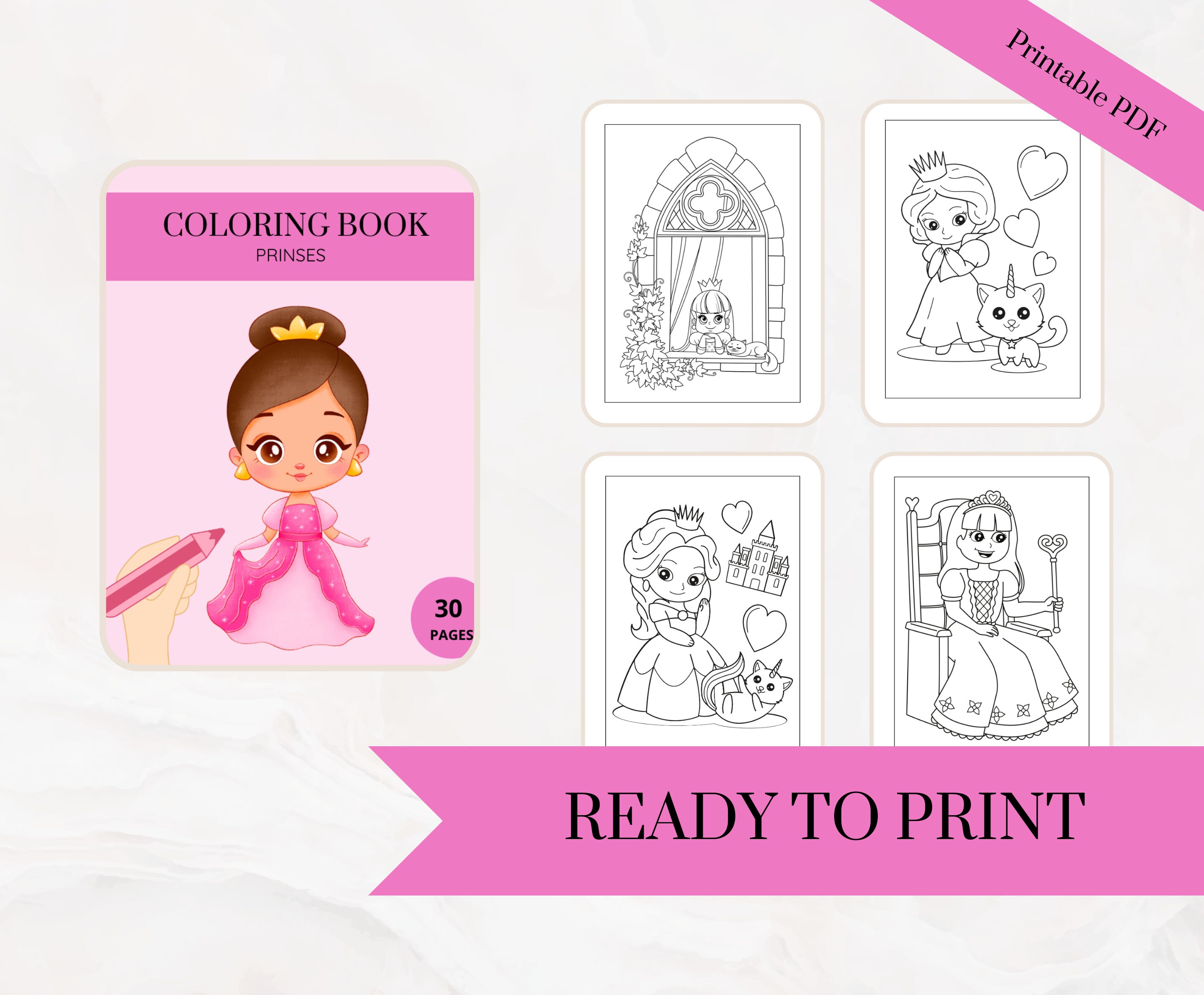 Coloring Book Princess Color Pages for Toddlers Princess Coloring Book ...