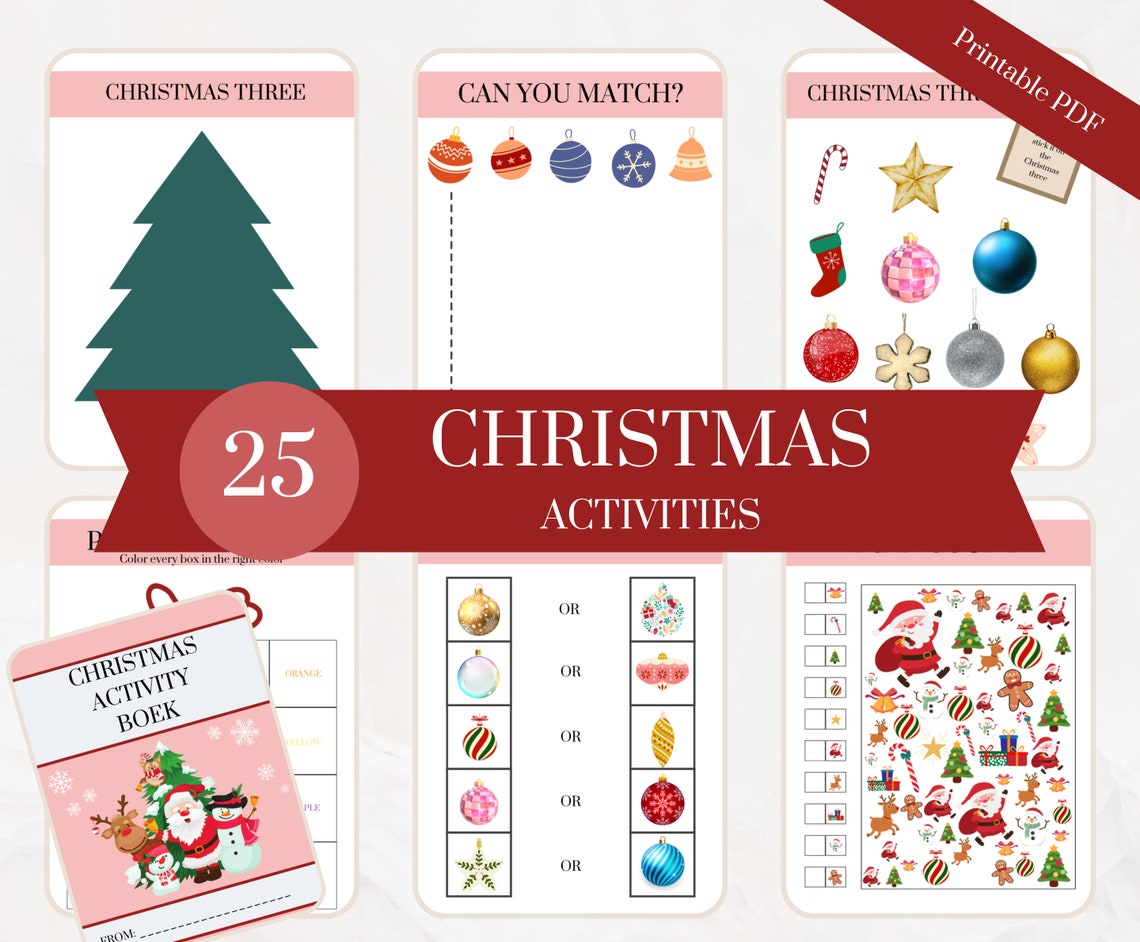 Christmas Activity Book Christmas Activities for Kids Christmas Busy ...