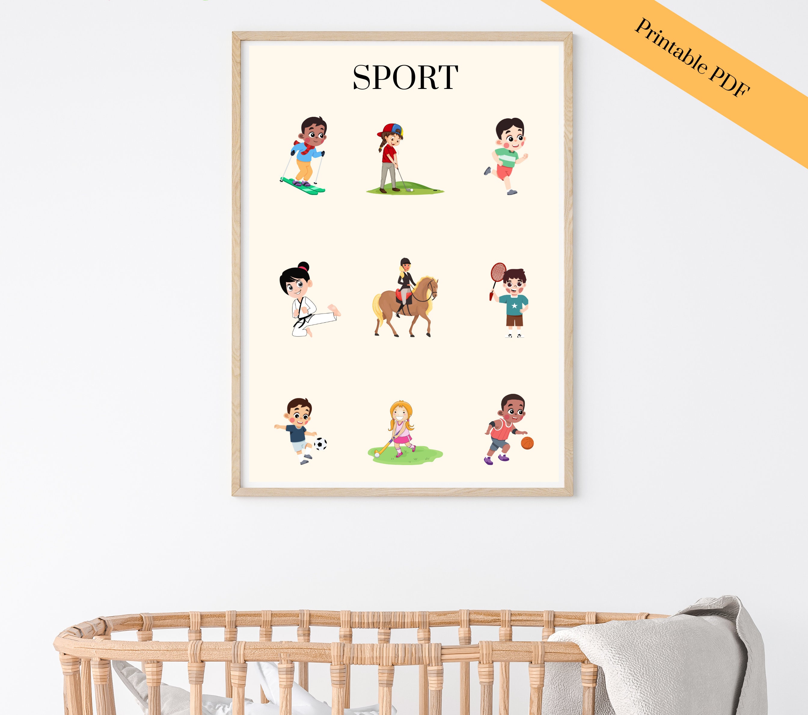 Poster Sport for Children Montessori Poster Learning Sports Classroom ...