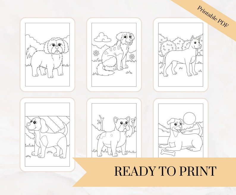 Coloring Book Dogs Color Pages for Toddlers Puppy Coloring Book Dog ...