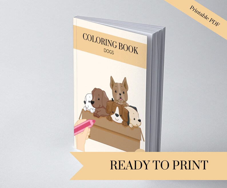 Coloring Book Dogs Color Pages for Toddlers Puppy Coloring Book Dog ...