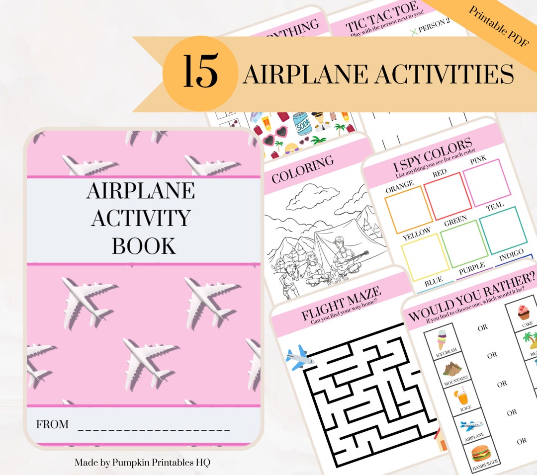 Games Airplane for Kids Activities on Holiday Book for Traveling With ...