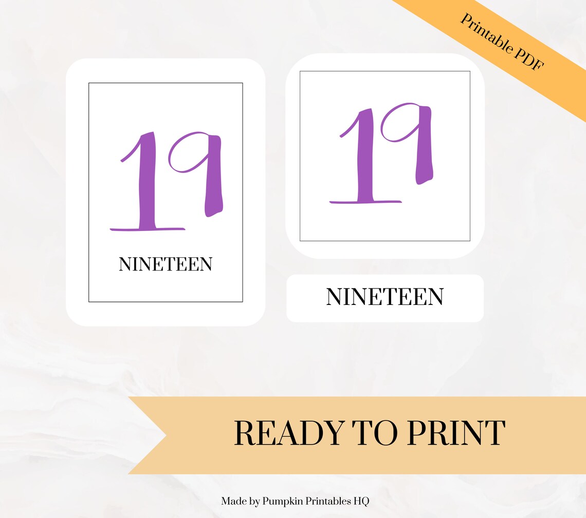 Flashcards Numbers 1-50 Learning Numbers Montessori Flashcards Pre ...