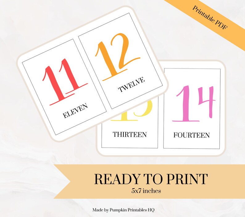 Tarjetas didácticas Números 1-20 Números de aprendizaje Tarjetas ...