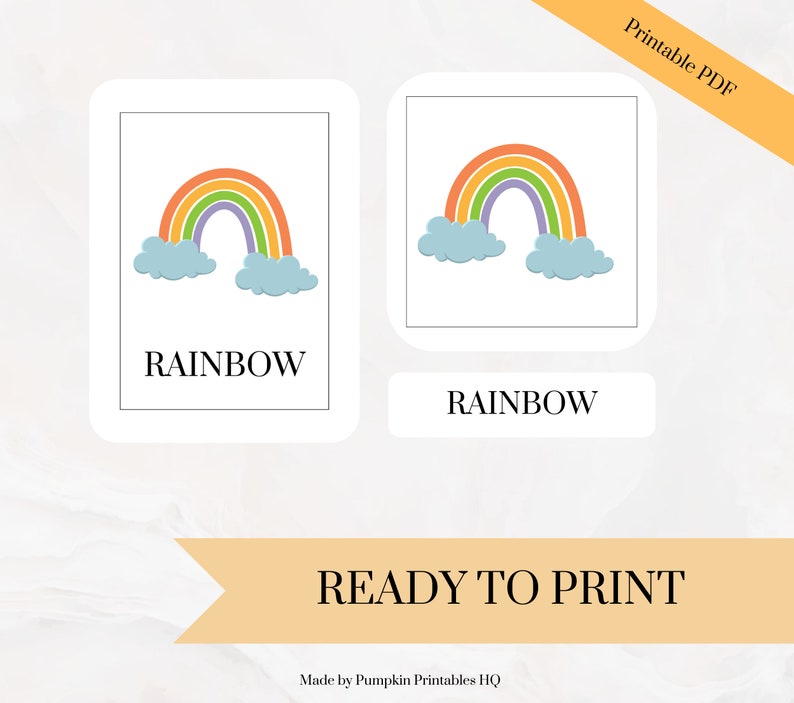 Flashcards Weather Montessori Flashcards to Learn Weather Pre-school ...