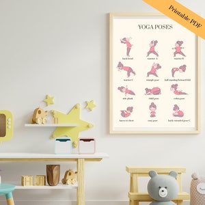 Poster Yoga Poses for Children Montessori Poster Learning Yoga ...