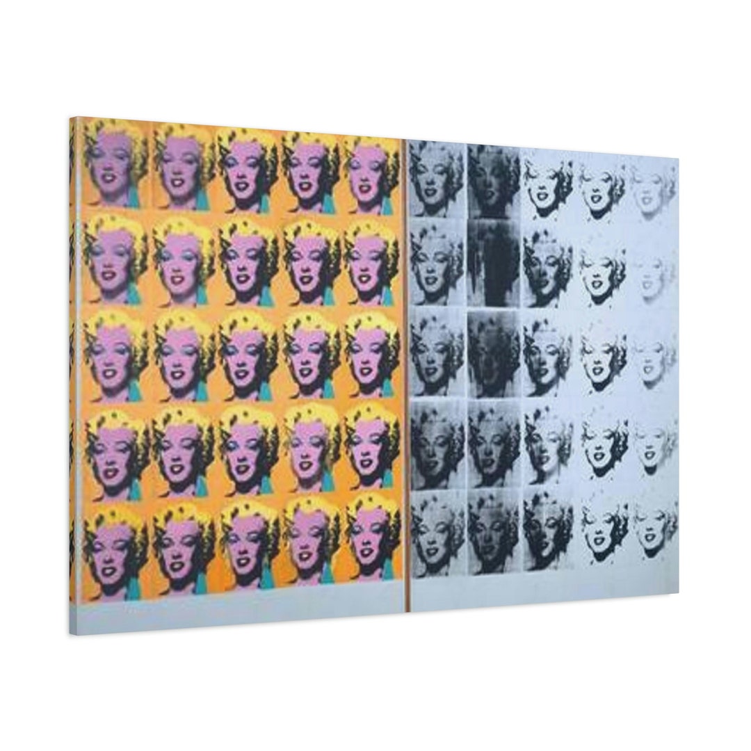 Marilyn Diptych Andy Warhol Premium Wall Art Print on Canvas - Etsy