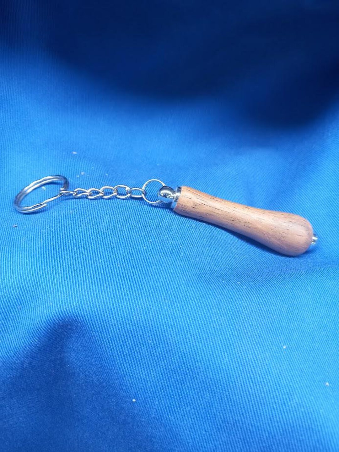 Hand Crafted Turned Walnut Wood Key Ring Very Tactile - Etsy