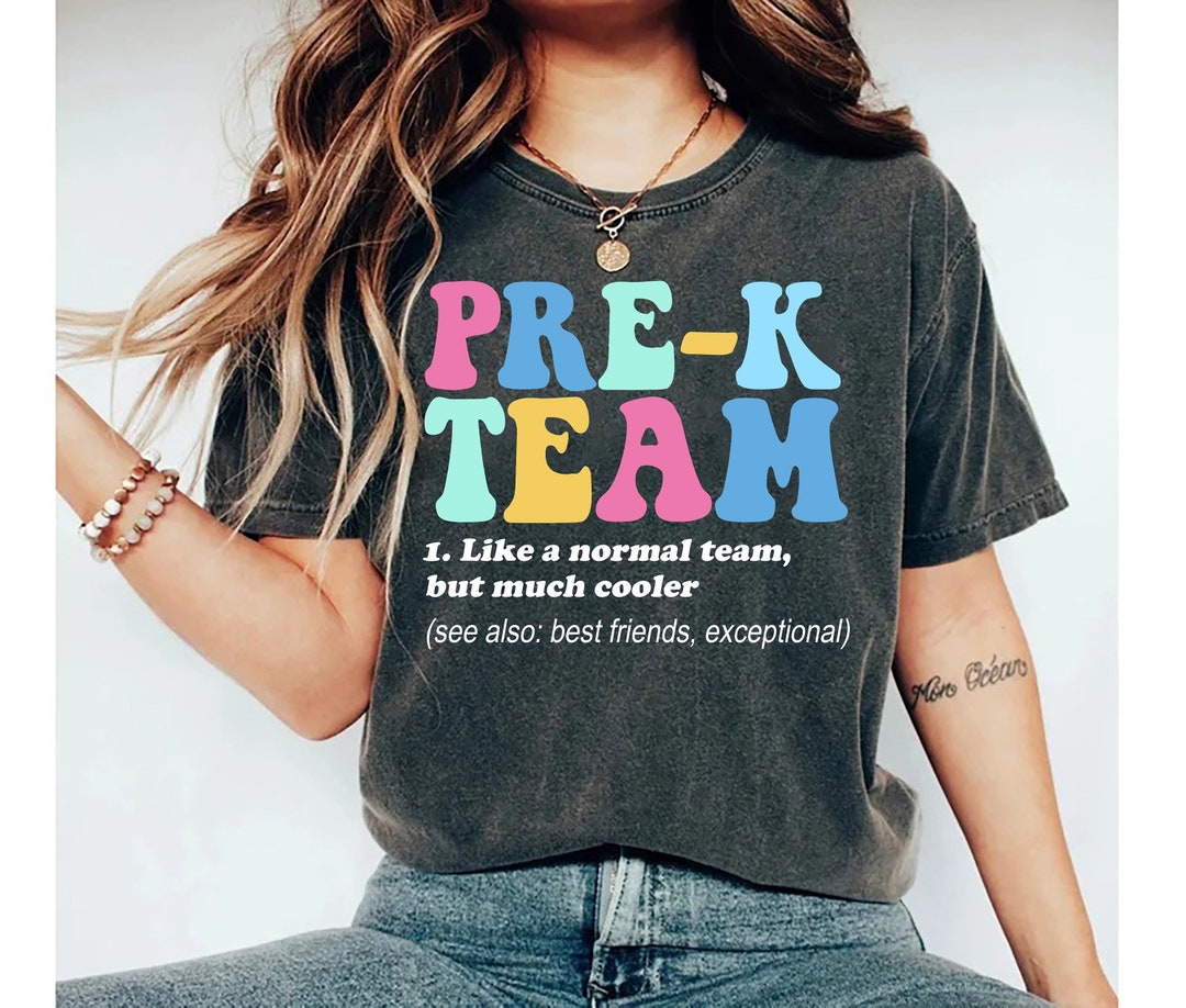Pre-k Team Shirt Pre-k Like A Normal Team but Much Cooler - Etsy