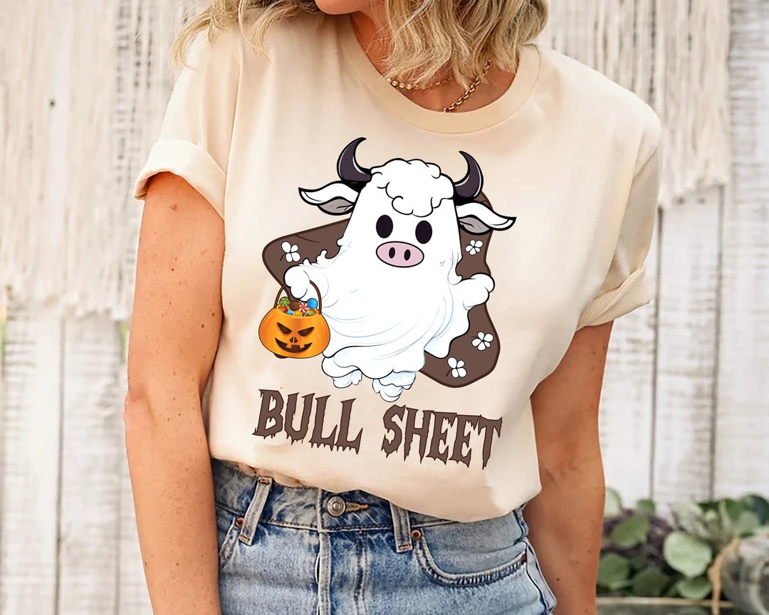 Bull Sheet Halloween Shirt Cow Western Halloween Shirt Bull - Etsy