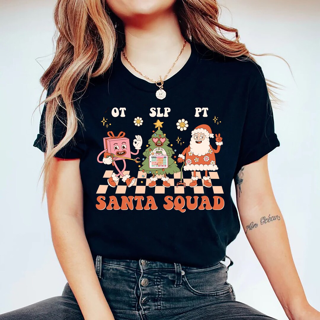 Santa Squad Shirt Santa Speech Therapy Shirt Christmas Santa - Etsy