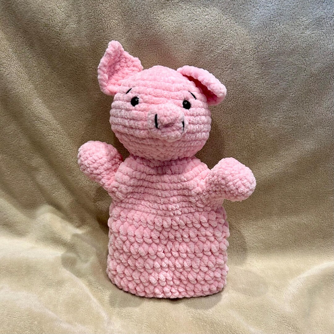 Piggy Hand Puppet - Handmade Crochet - Etsy Canada