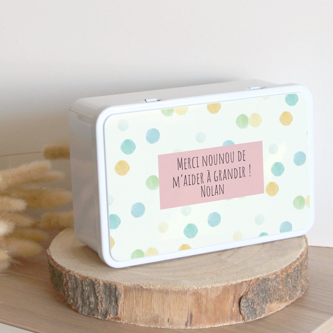 Custom Box Original Personalized Nanny Gift Metal Sugar Box Thank You ...
