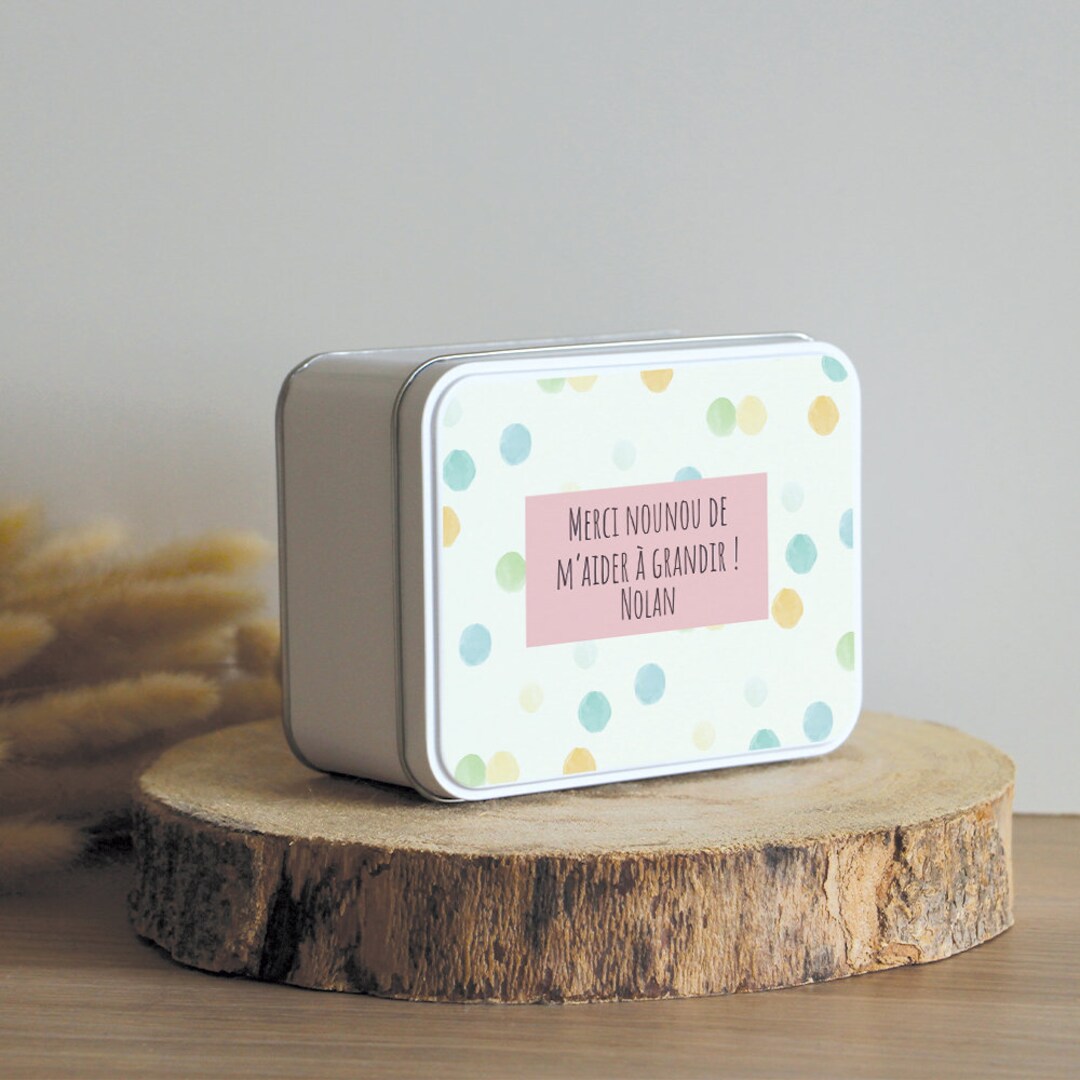 Custom Box | Original Personalized Nanny Gift | White Sugar Box | Thank ...