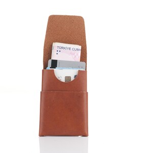 Minimalist Leather Card Holder - Stitchless, Handmade, Vintage Style - Etsy