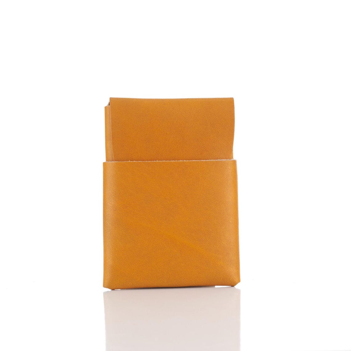 Minimalist Leather Card Holder - Stitchless, Handmade, Vintage Style - Etsy