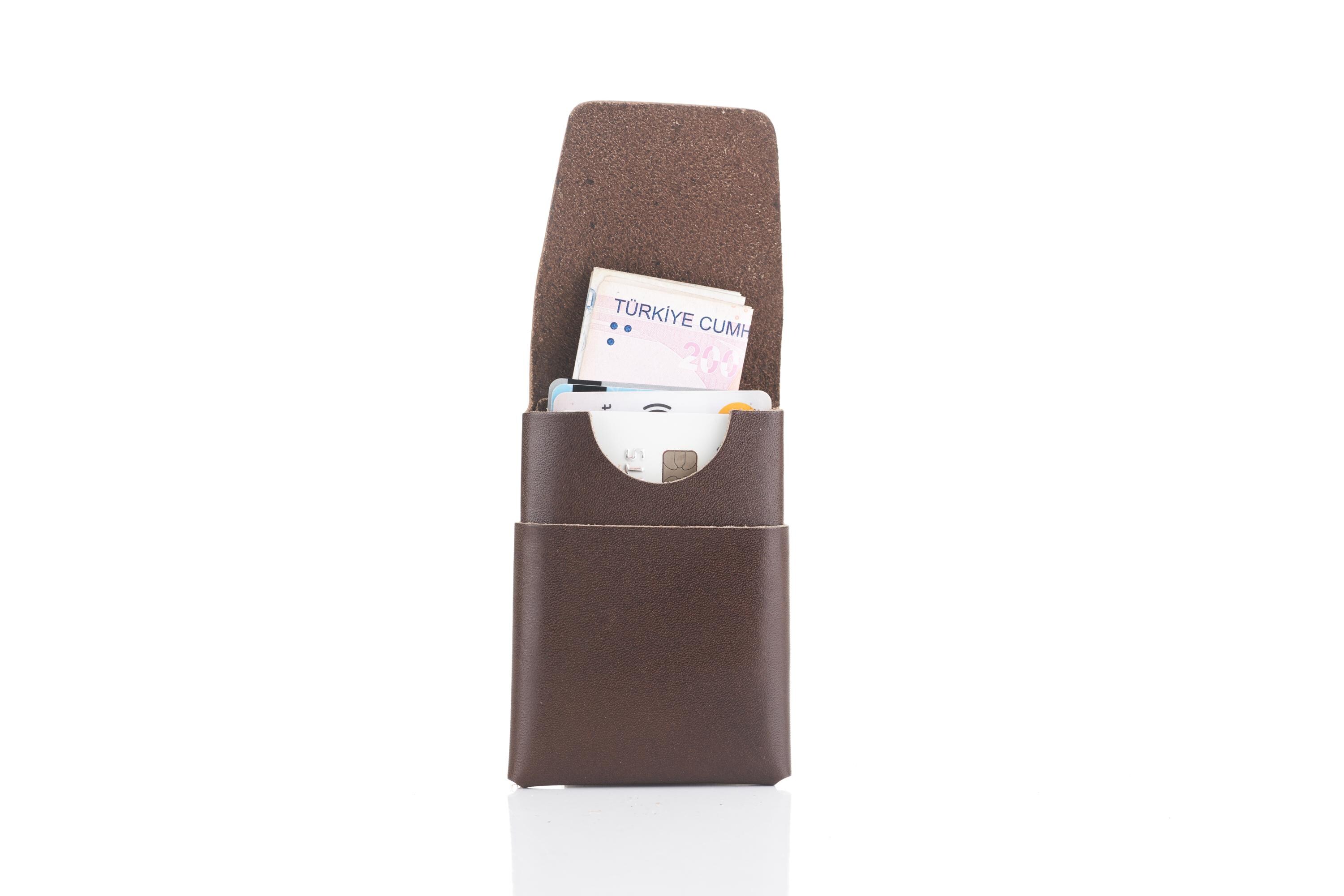 Minimalist Leather Card Holder - Stitchless, Handmade, Vintage Style - Etsy