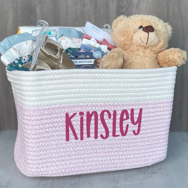 Baby Girl Storage Basket - Etsy