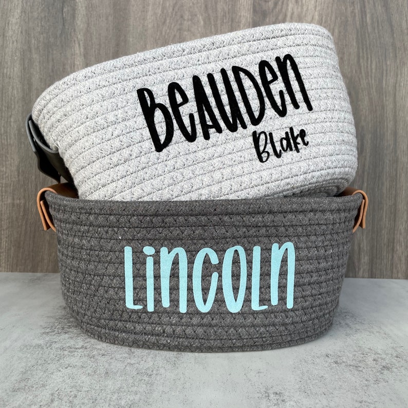 Personalized Basket Baby Shower Basket Custom Name Basket Custom Gift ...