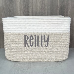 Personalized Basket Baby Shower Basket Custom Name Basket Custom Gift ...