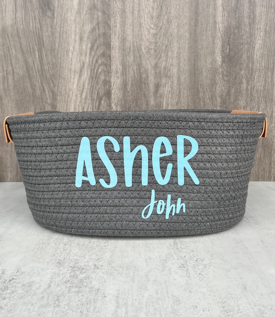 Personalized Basket Baby Shower Basket Custom Name Basket Custom Gift ...
