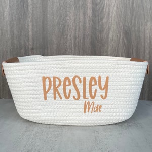Personalized Basket Baby Shower Basket Custom Name Basket Custom Gift ...