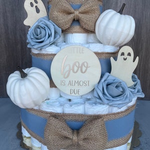 Little Boo Diaper Cake Baby Shower Gift Baby Boy Gift Baby Shower ...