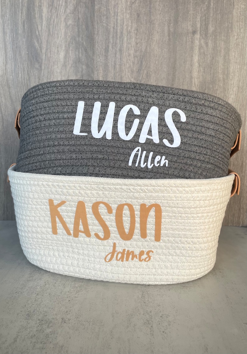 Personalized Basket Baby Shower Basket Custom Name Basket Custom Gift ...