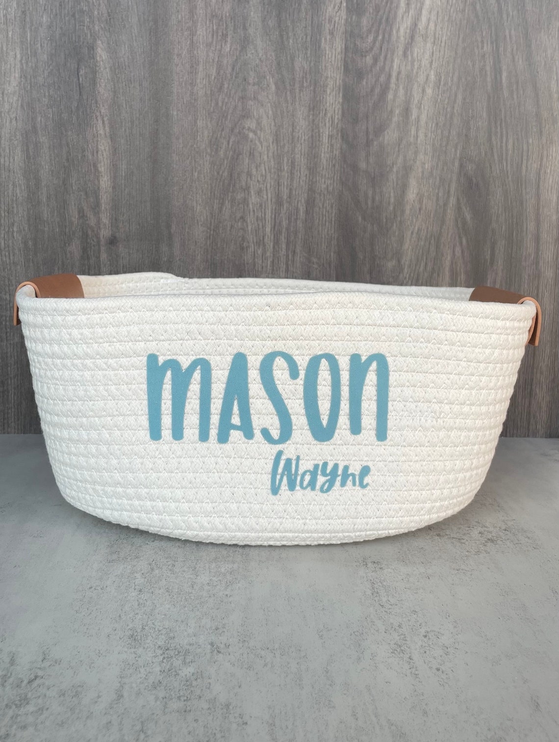 Personalized Basket Baby Shower Basket Custom Name Basket Custom Gift ...