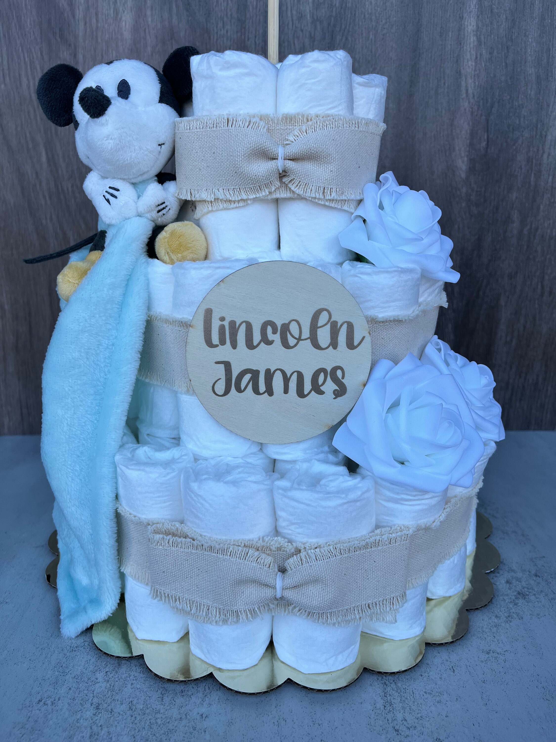 Mickey Diaper Cake Baby Shower Gift Baby Boy Gift Baby Shower ...