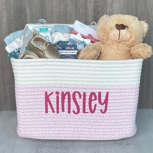 Personalized Basket Baby Shower Basket Custom Name Basket Custom Gift ...