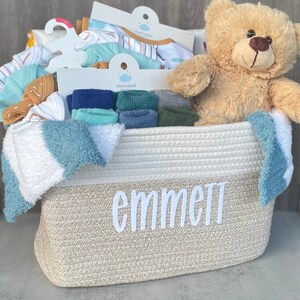 Personalized Basket Baby Shower Basket Custom Name Basket Custom Gift ...