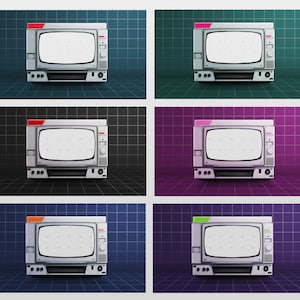8K+ Retro CRT TV Transparent Stream Overlay - Etsy