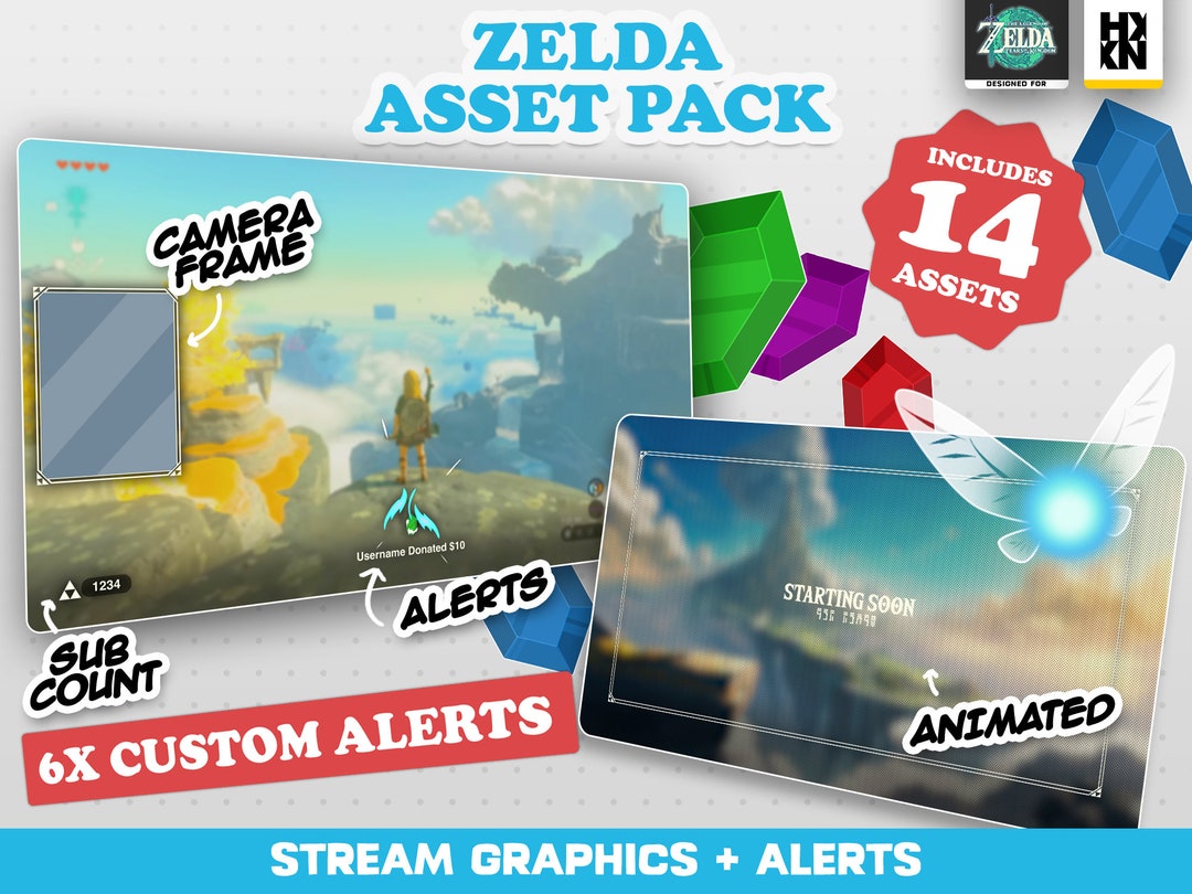 Stream Asset Overlay Twitch Alerts Zelda Breath of the Wild BOTW ...