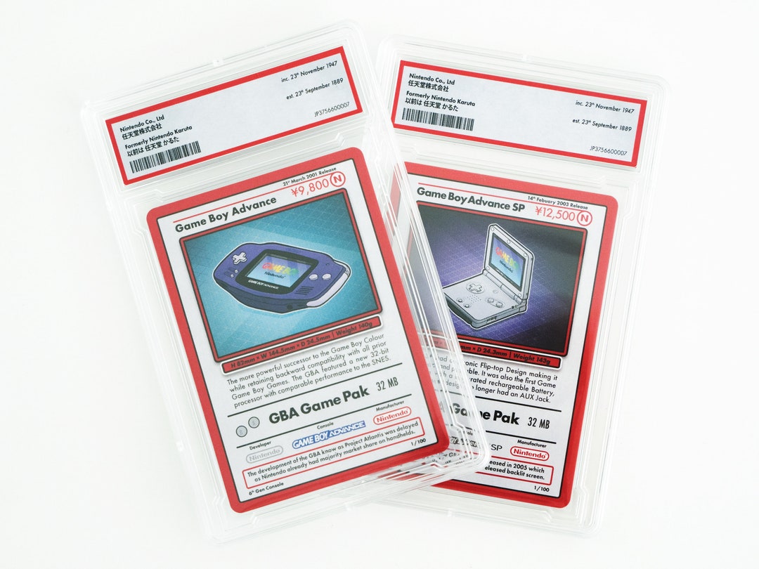 Nintendo Game Boy Advance SP Console Cards Limited Print Series 1 - Etsy