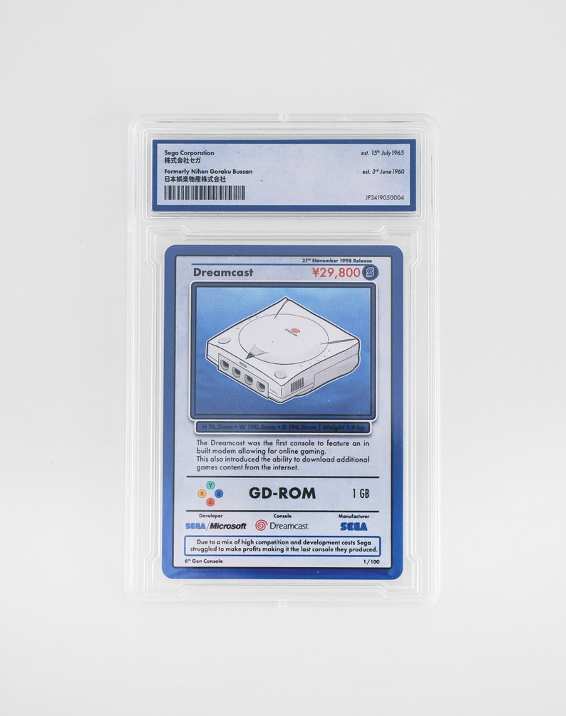 Sega Megadrive Dreamcast Console Cards Limited Print - Etsy