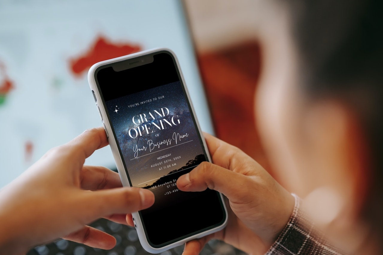 Grand Opening Invitation, Grand Opening Party Invitation, Electronic ...