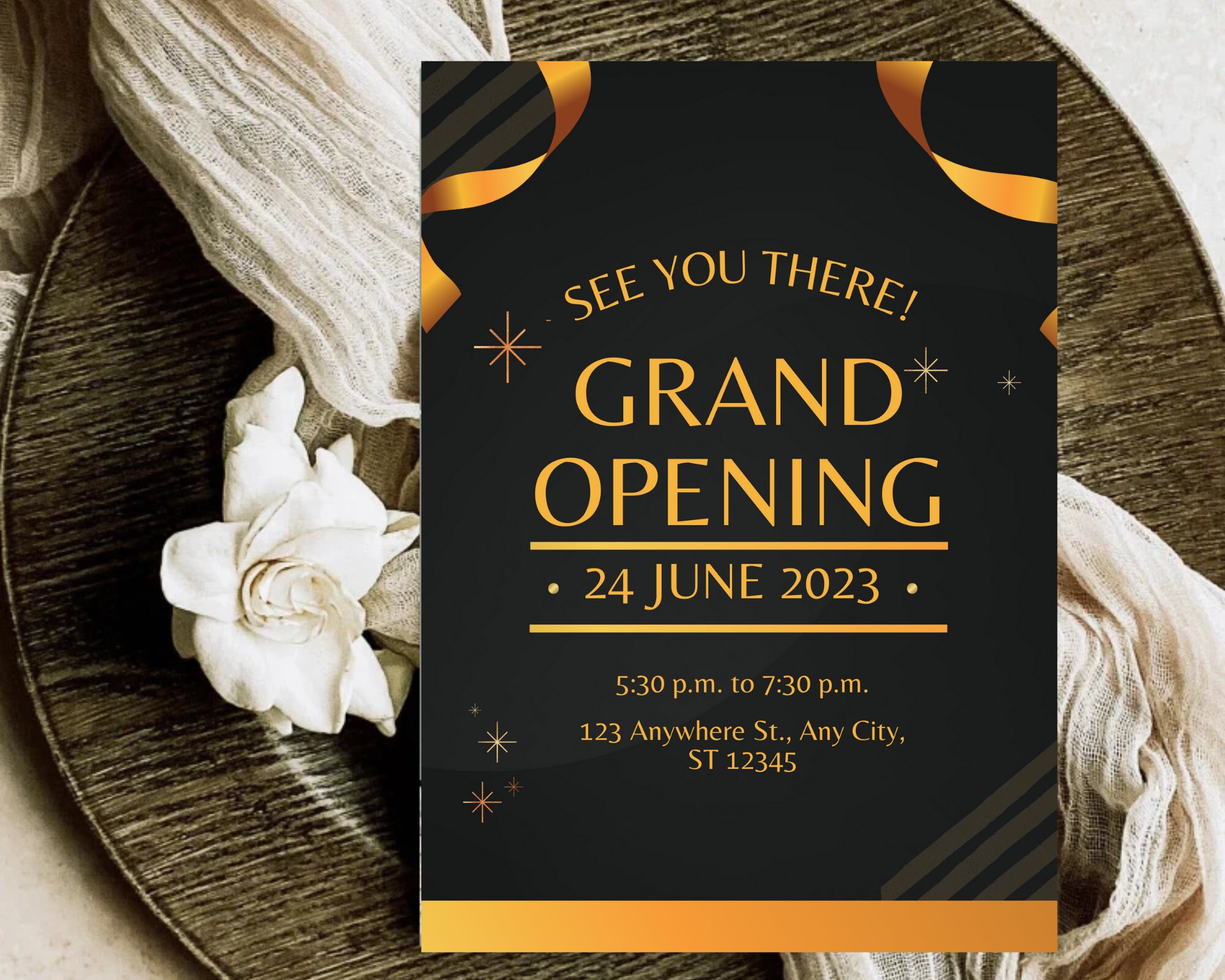 Grand Opening Save the Date Card, Editable Small Business Card, Launch ...