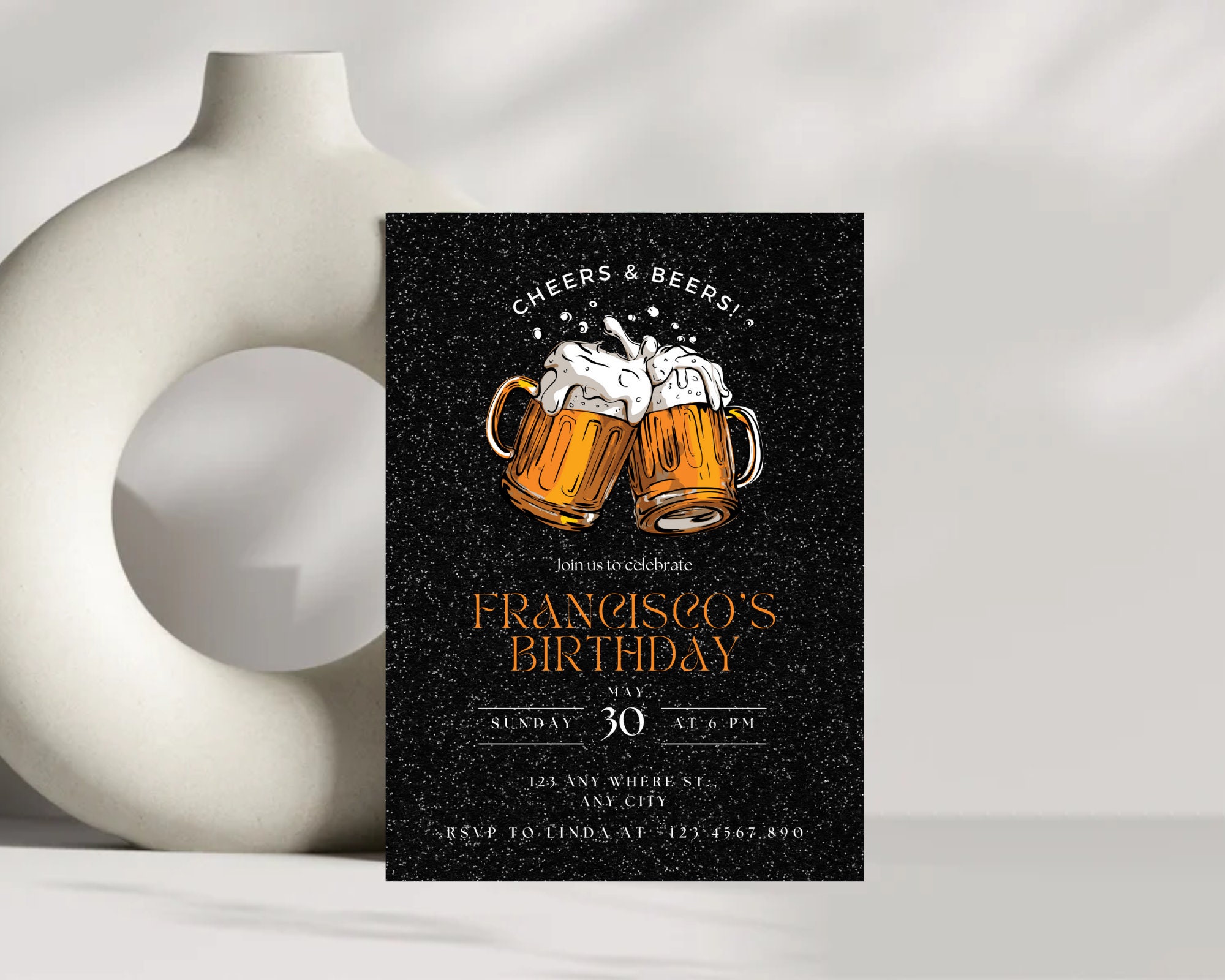Editable Beer Surprise Birthday Party Invitation Digital 30th - Etsy UK
