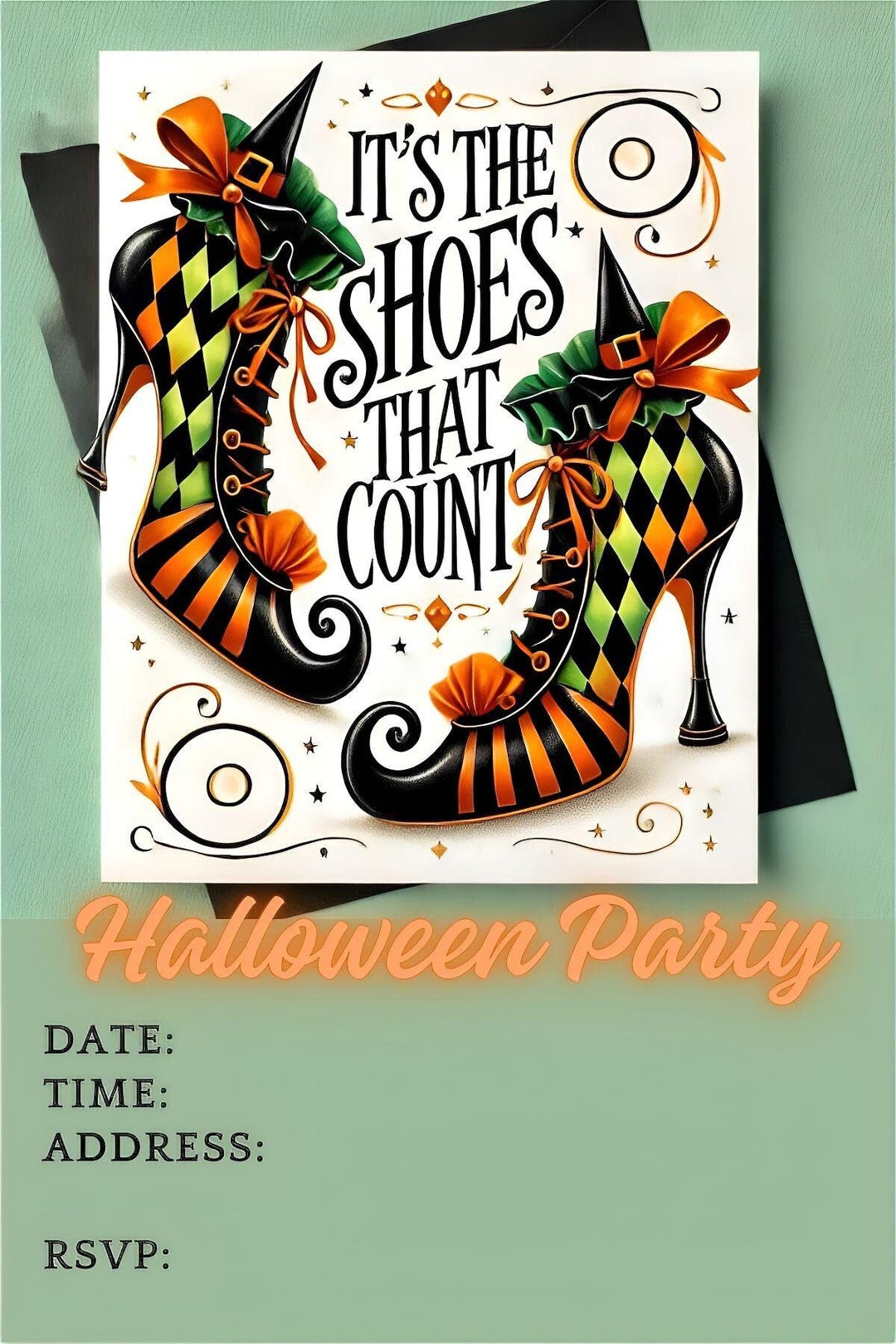 Editable Halloween Party Invitation Template, Downloadable Printable ...