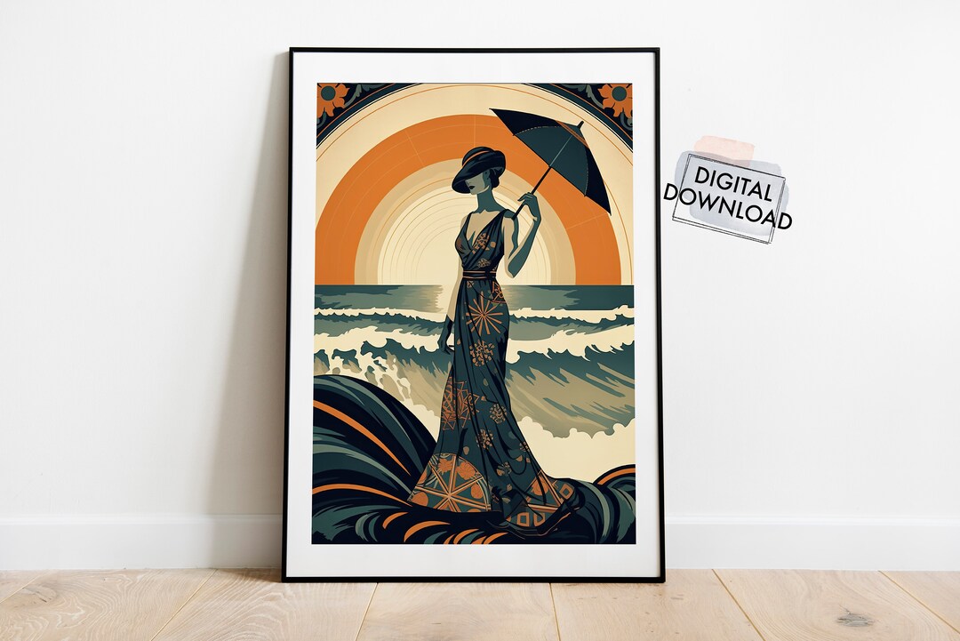 Art Deco Wall Art Print 1920s Jazz Age Print Glamorous Woman Print ...