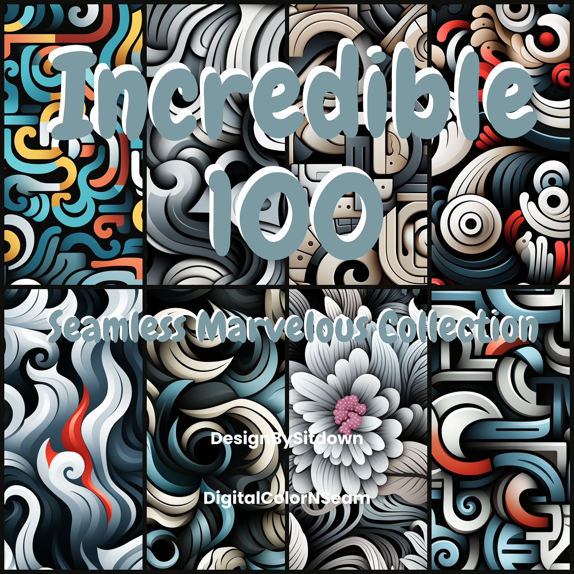 Incredible 100 Seamless: Seamless Marvelous Collection, 100 Exquisite ...